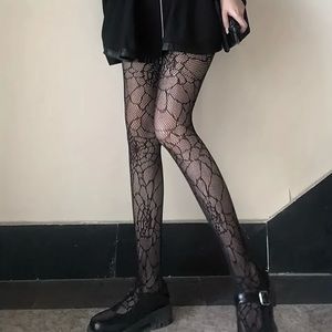 Accessories | Spiderweb Pattern Fishnet Tights Hollow Out High Waist ...